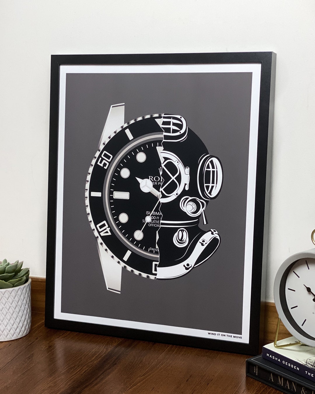 Sub Dive Poster, Watch Print, Horology Art, Horology Print, Bedroom ...