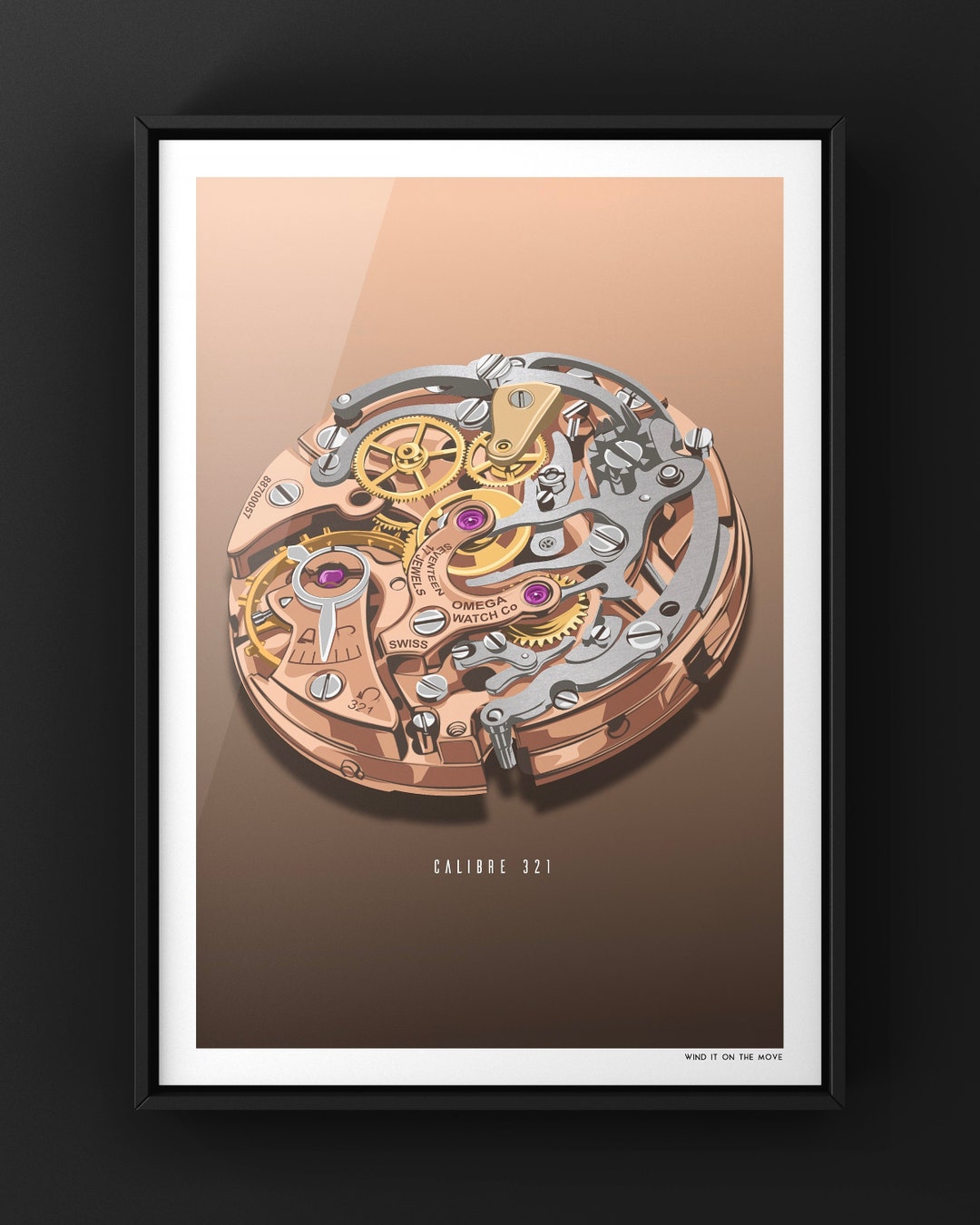 Calibre 321 Print, Watch Poster, Horology Art, Horology Print, Bedroom ...