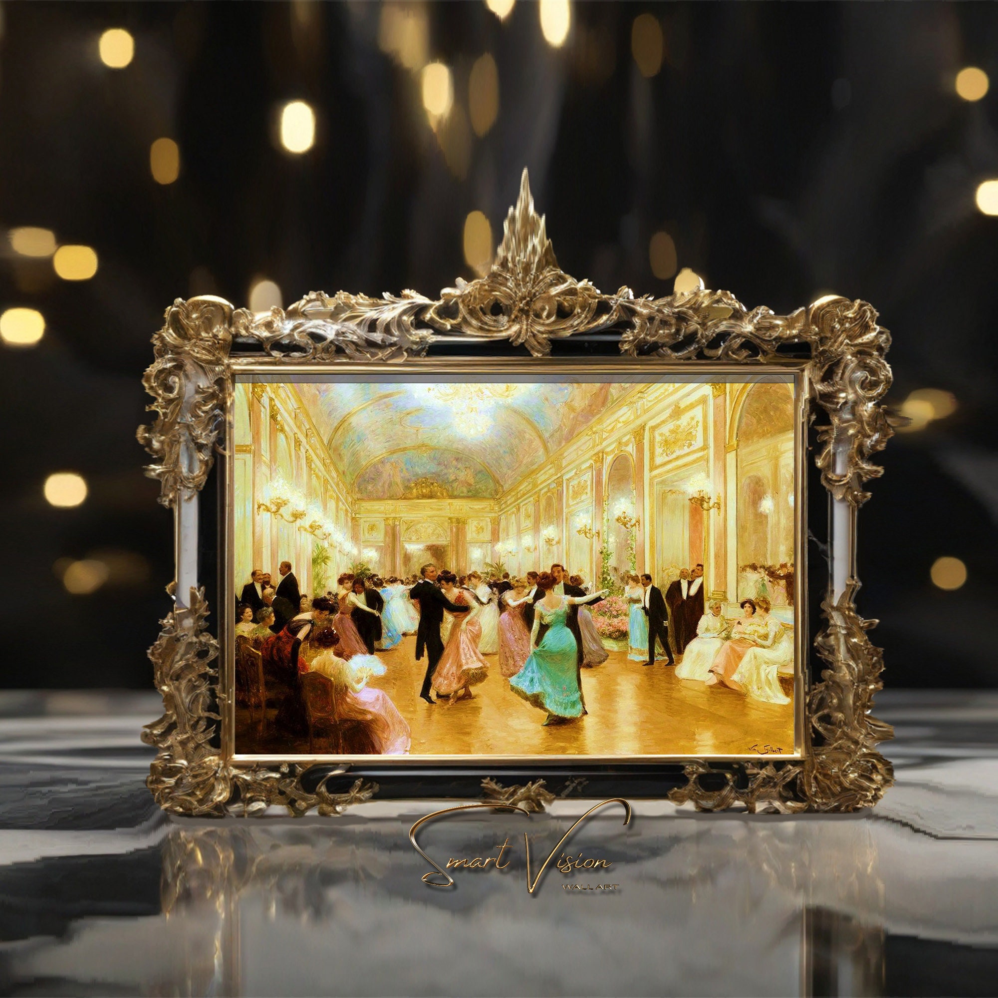 Printable Ballroom Dance Wall Art | Elegant Couples Dancing Poster ...