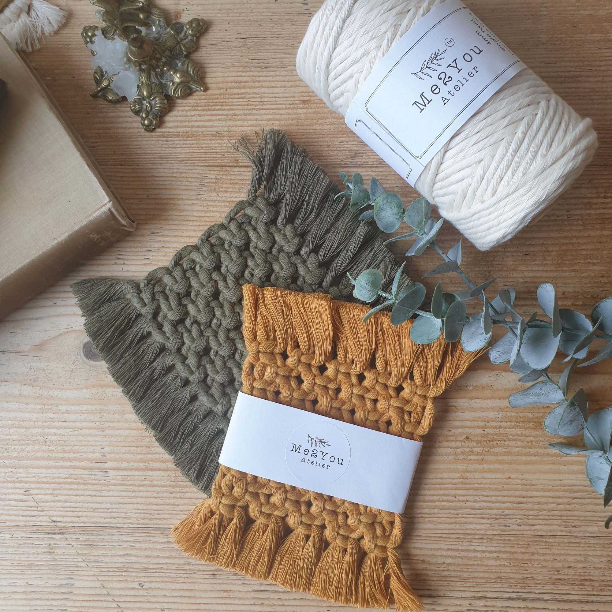 EMILY Macrame Tea Coasters DIY KIT emily for - Etsy UK