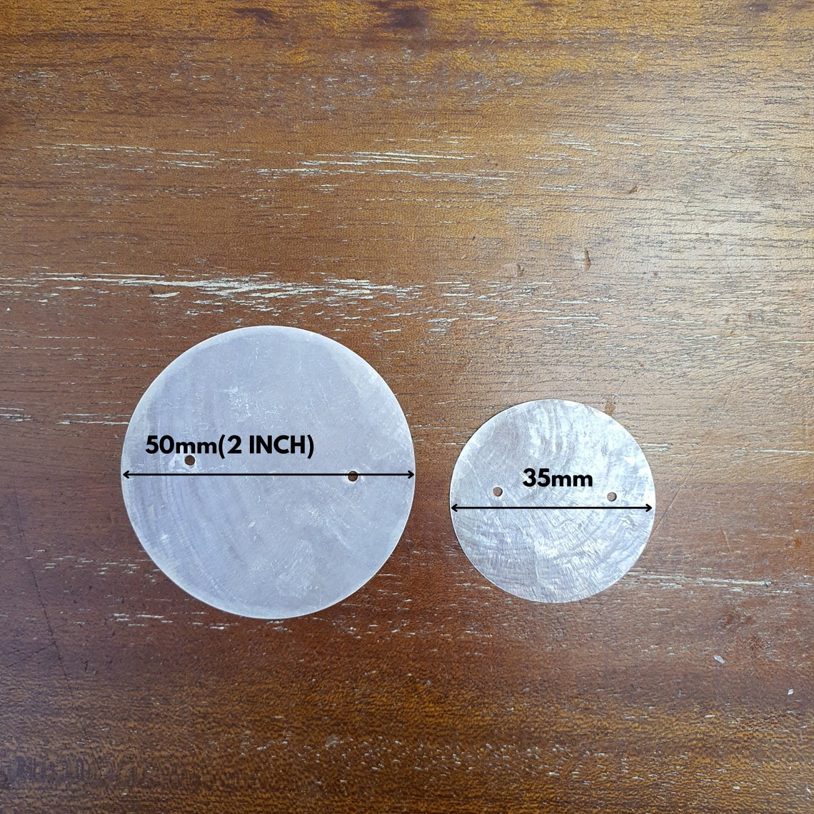 Natural Capiz Shells / 2 Holes /35mm or 55mm - Etsy