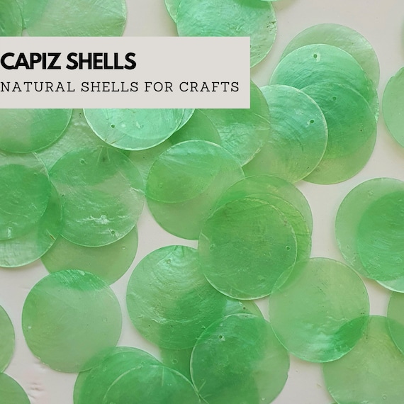 Green Natural Capiz Shells / 2 Holes / 50mm - Etsy