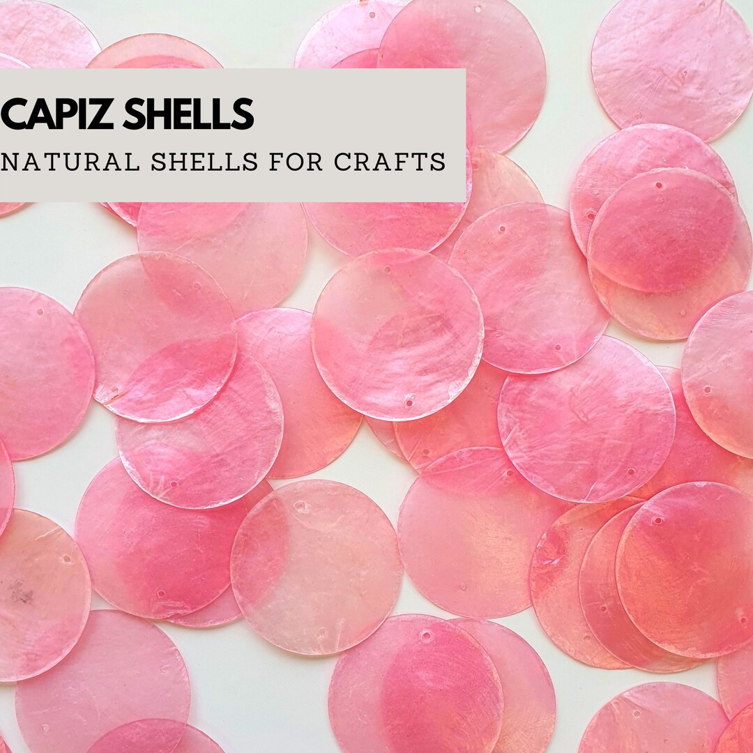 Pink Natural Capiz Shells / 2 Holes / 50mm - Etsy