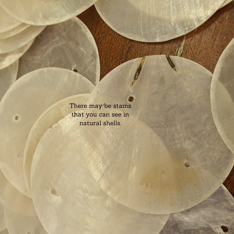 Natural Capiz Shells / 2 Holes /35mm or 50mm - Etsy