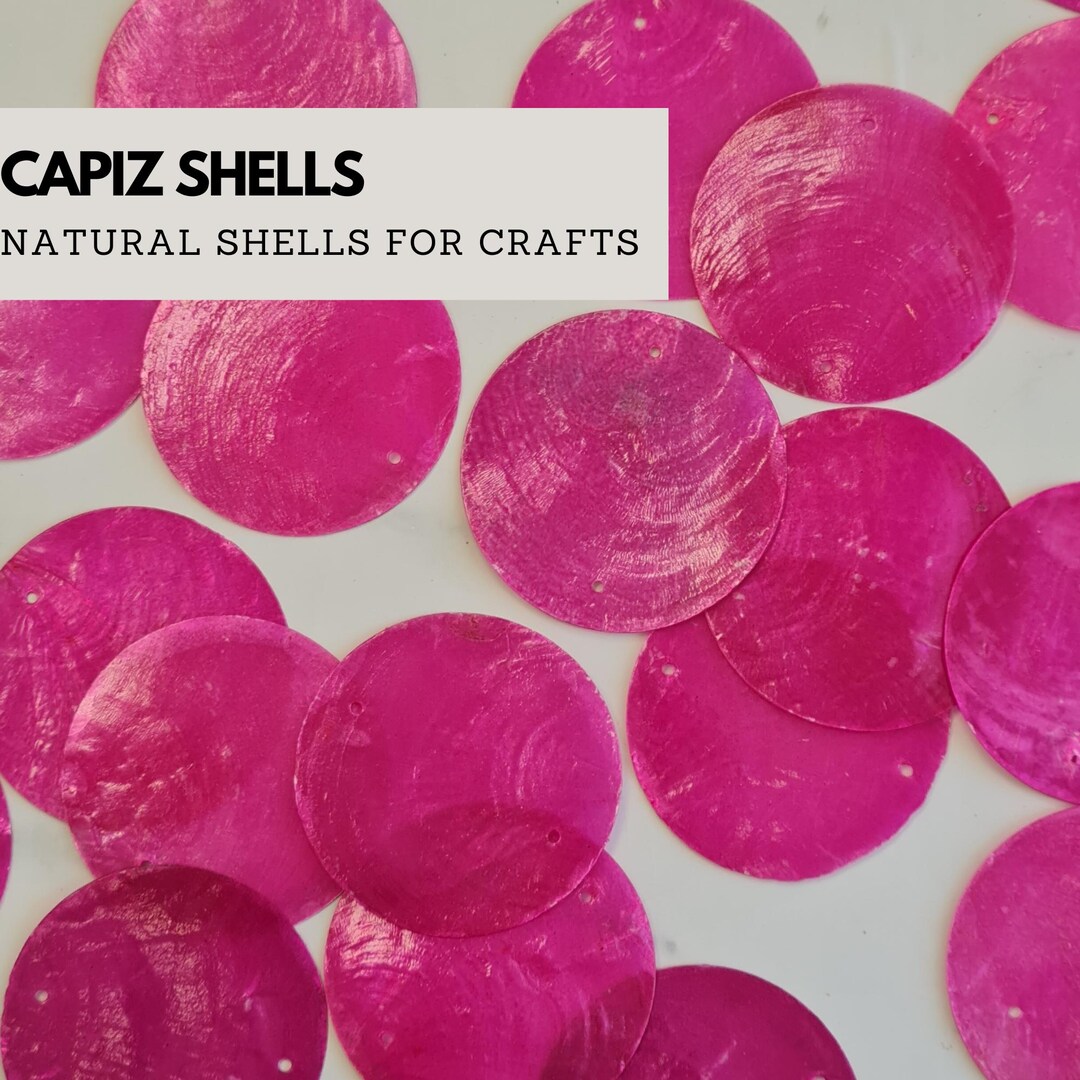 50 Pcs Vivid Fuchsia Natural Capiz Shells / 2 Holes / 50mm - Etsy