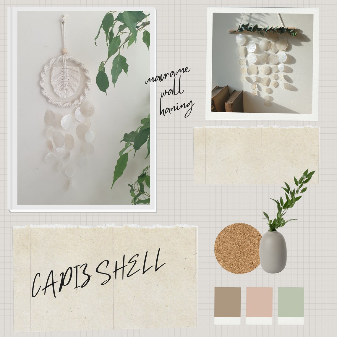 Natural Capiz Shells / 2 Holes /35mm or 55mm - Etsy