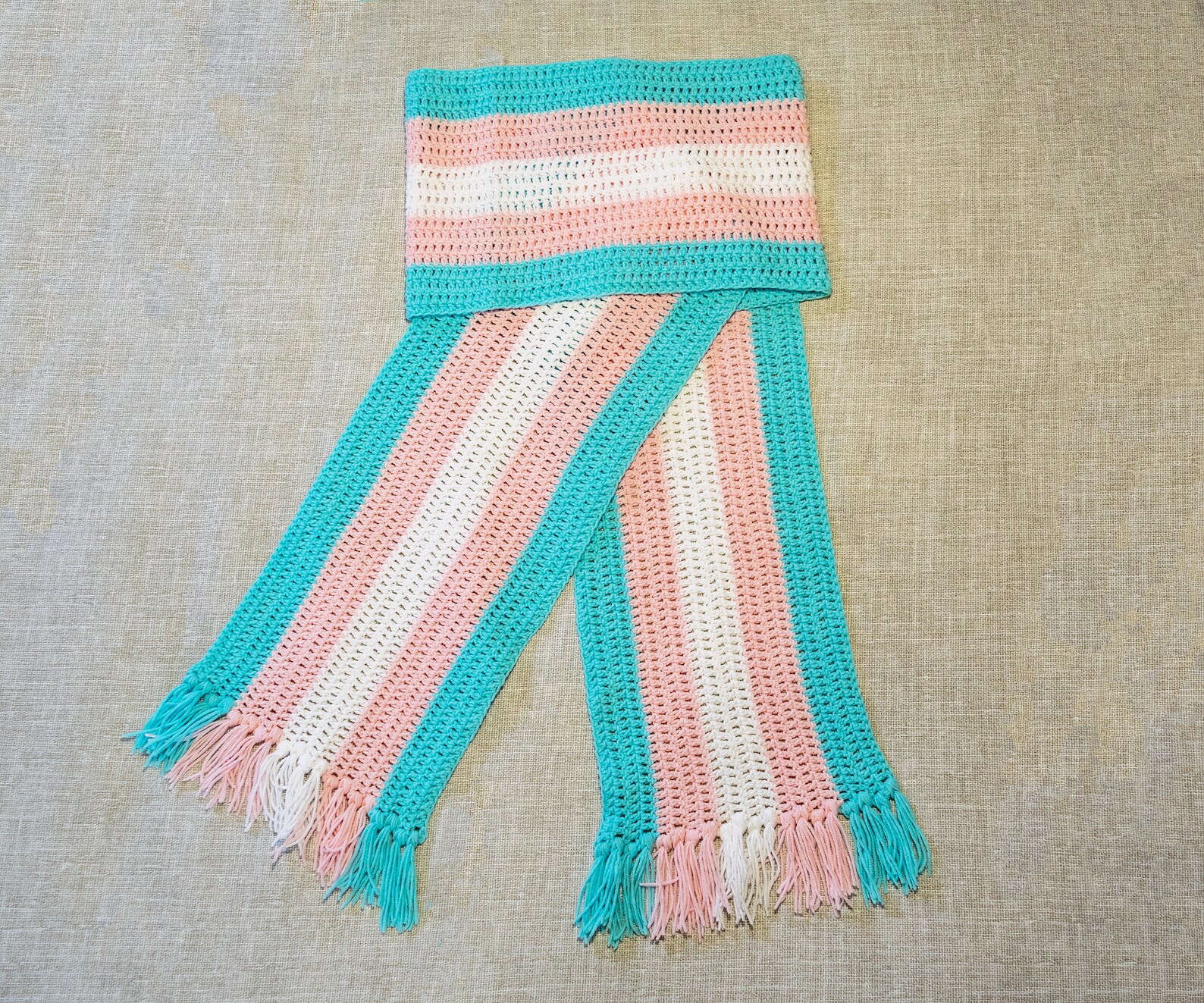 Transgender Pride Scarf. Trans Pride Crochet Scarf. Pride Hand - Etsy