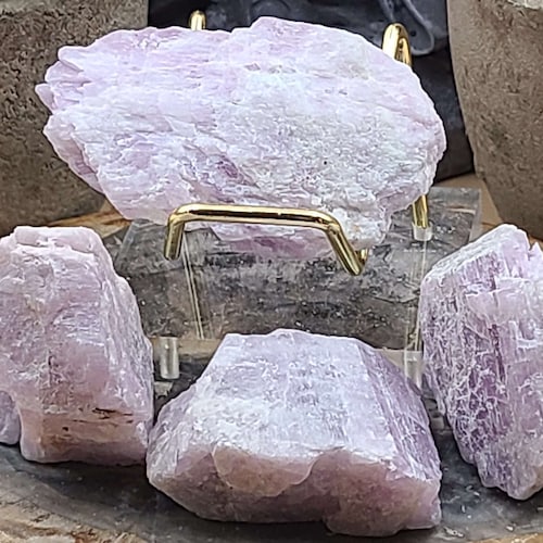 Raw Kunzite Crystal Kunzite Rough Kunzite Kunzite Stone - Etsy