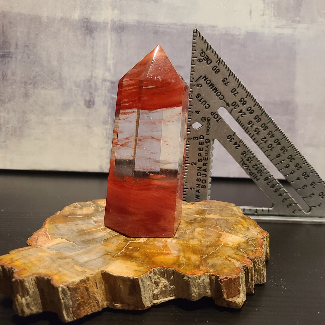 Red Smelting Quartz Tower Geology Home Decor 502g 5 Inches Crystal Rock ...