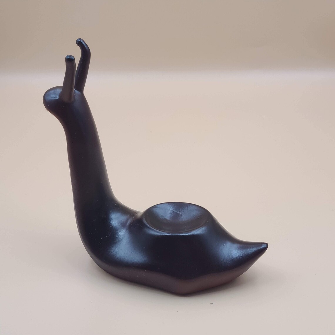 Snail Sphere Stand Mahogany and Gold Colors | Etsy