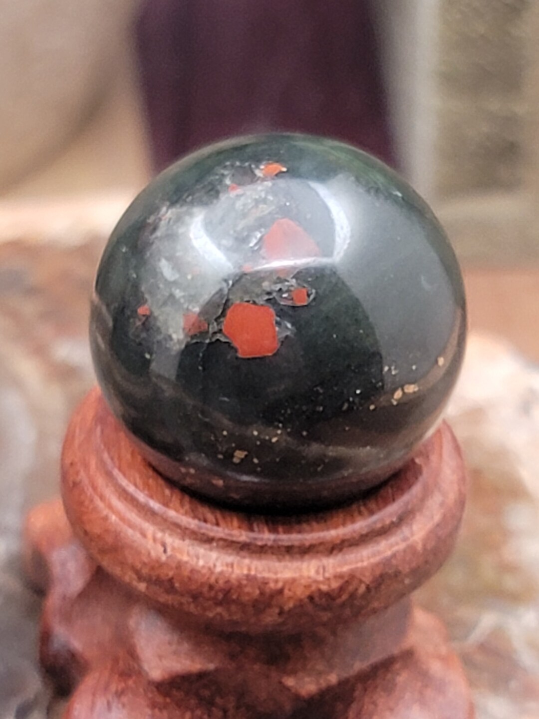Bloodstone Small Spheres - Crystal Spheres - Witchbloodstone Spheres ...