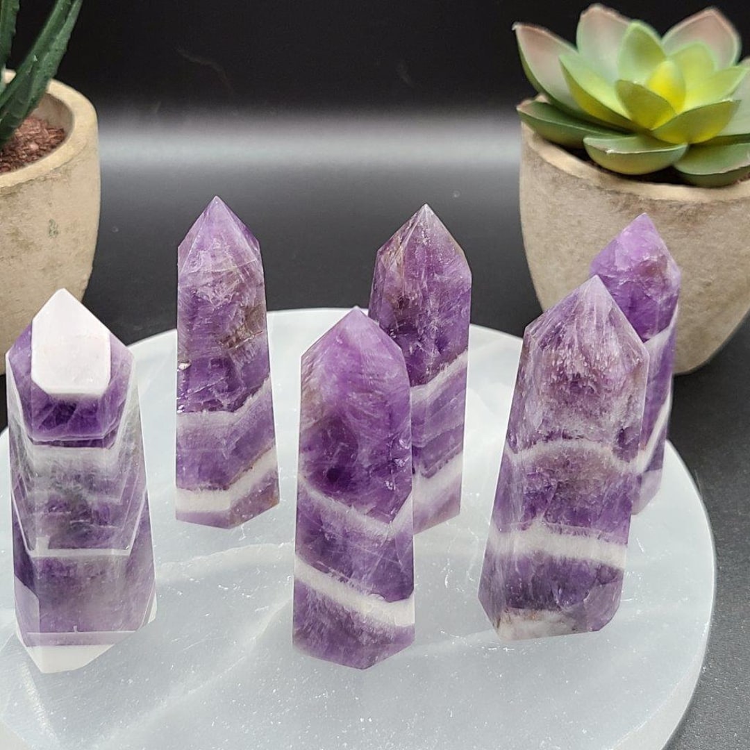 Dream Amethyst Towers - Chevron Amethyst Points - Generators - Crystal ...