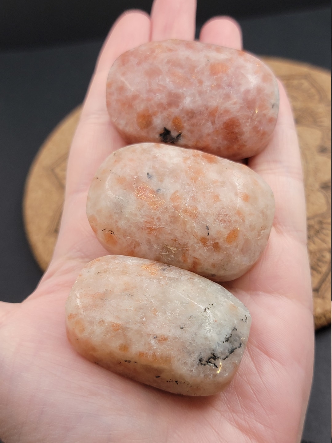 Golden Sunstone Palms - Crystal Palms Stones - Crystals to Carry ...