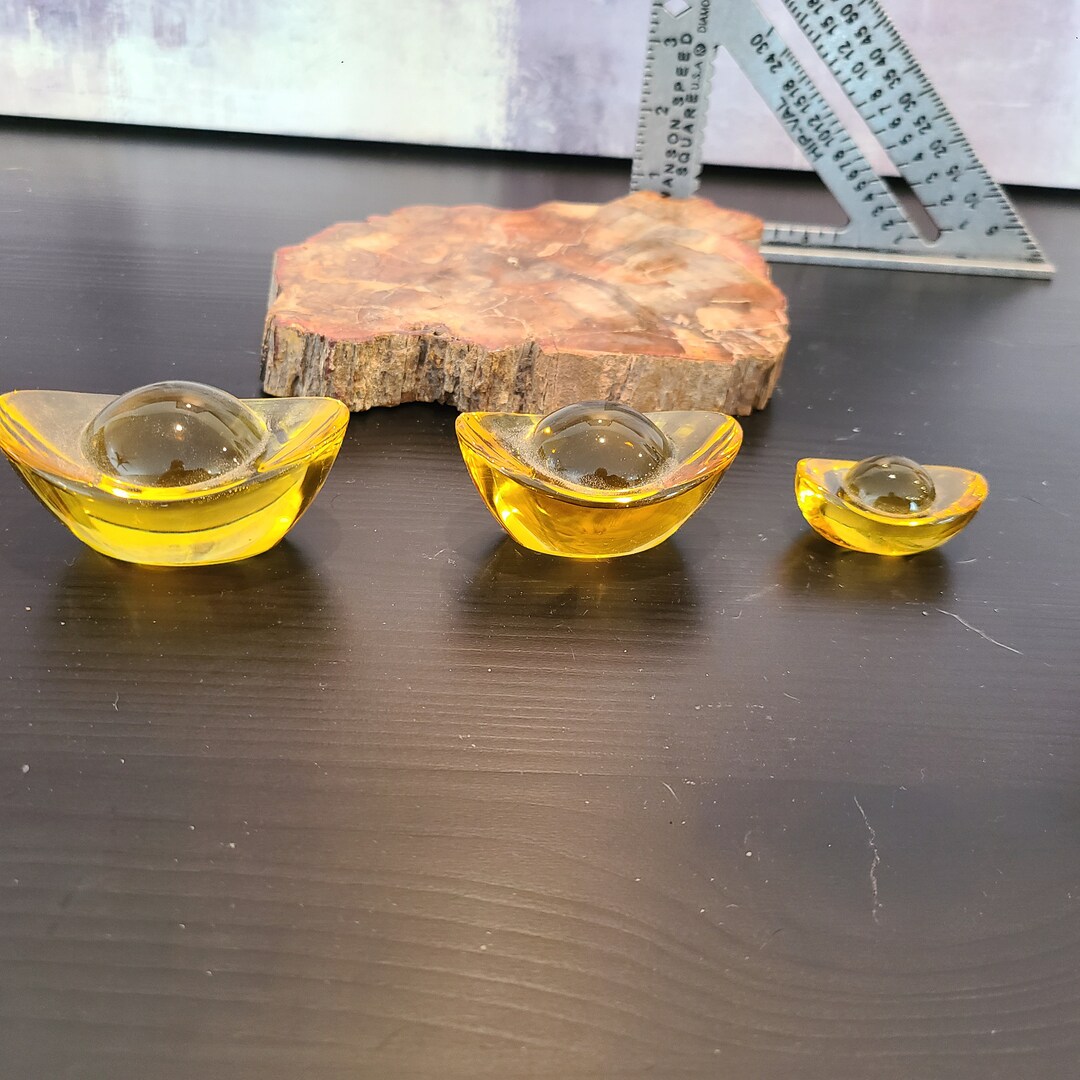 Resin Gold Yuan Bao Sycee Home Decor - Etsy
