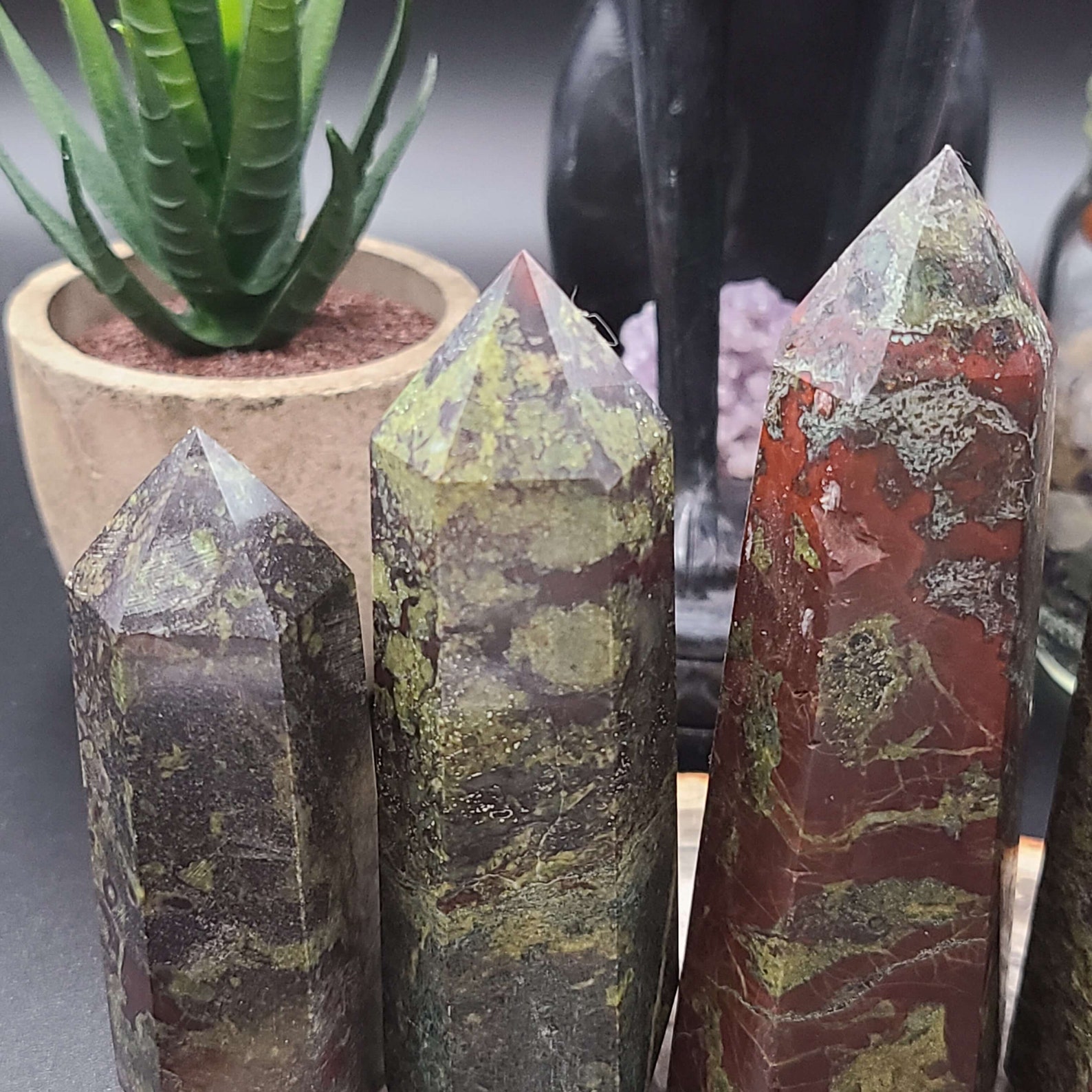 Dragon Bloodstone Towers - Dragon Blood Jasper - Points - Generators ...