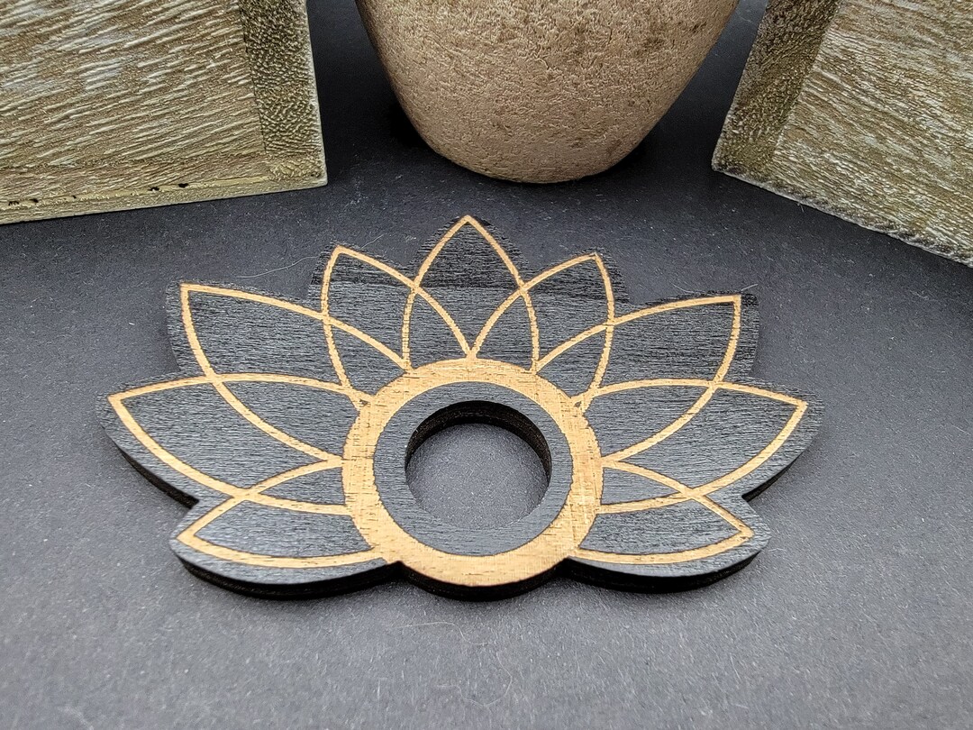 Wooden Half Lotus Sphere Stand - Crystal Sphere Stands - Ball Holders ...