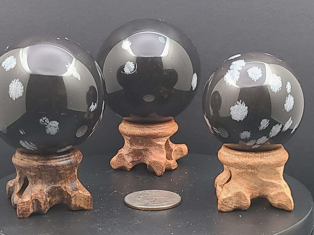Snowflake Obsidian Spheres - Crystal Ball - Crystal Sphere - Crystal ...