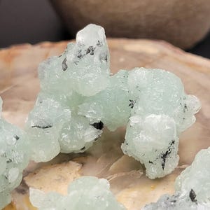 Mini Raw Prehnite Specimens | Bright Mint Green With Natural Sparkle ...