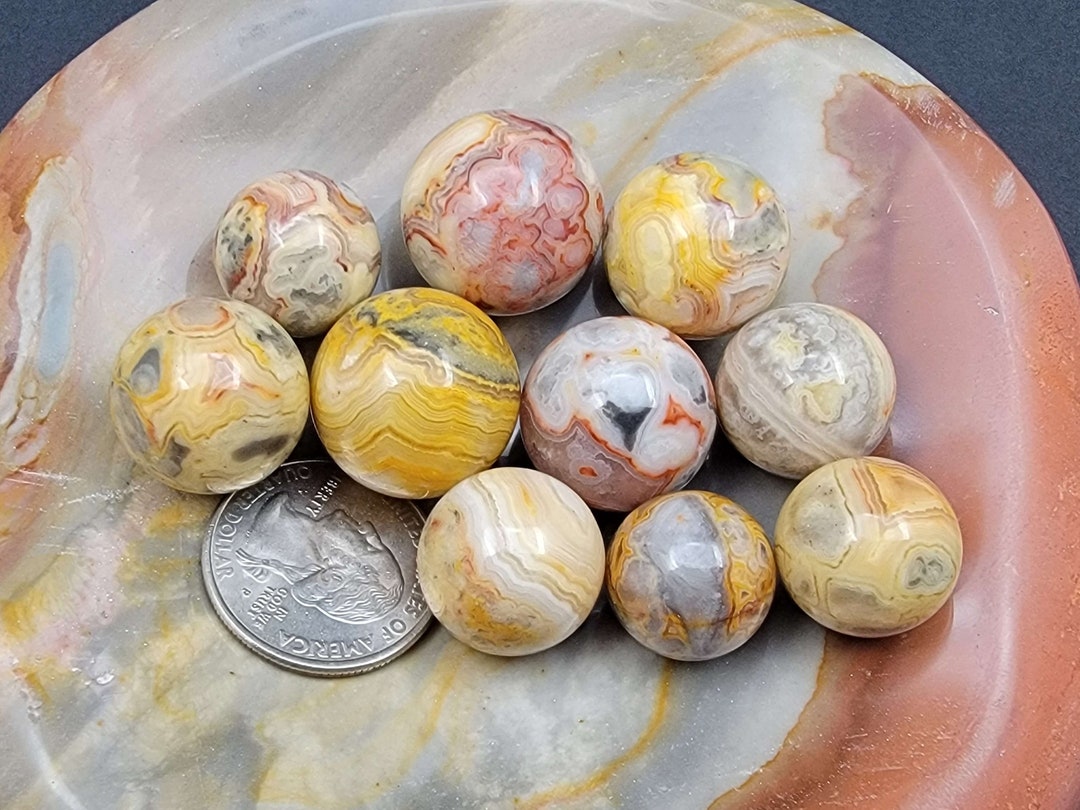 Cute, Small Crazy Lace Agate Spheres Crystal Ball Crystal Sphere ...