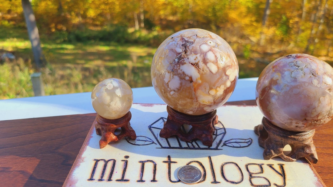 Flower Agate Spheres - Crystal Spheres - Witchy - Crystal Spheres ...