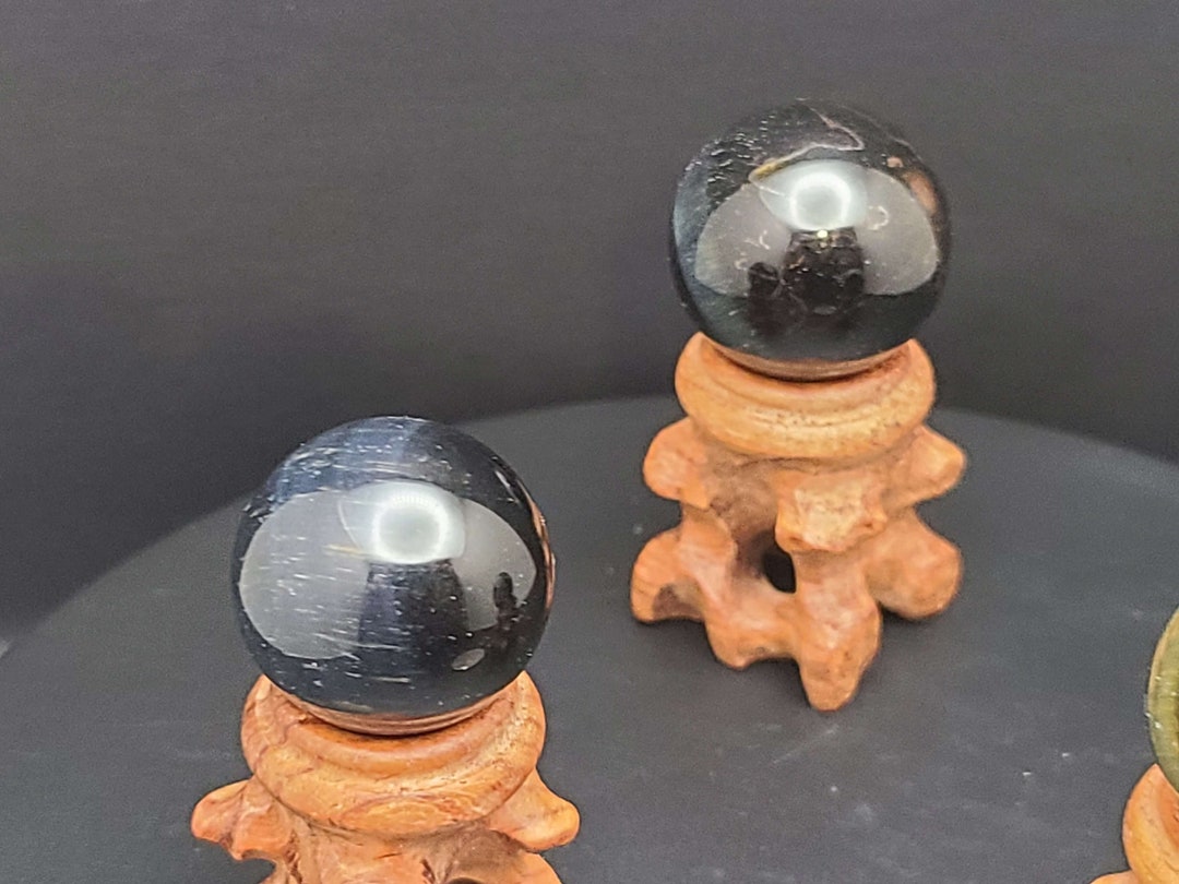 Blue and Gold Tiger's Eye Spheres Hawk's Eye Spheres - Etsy