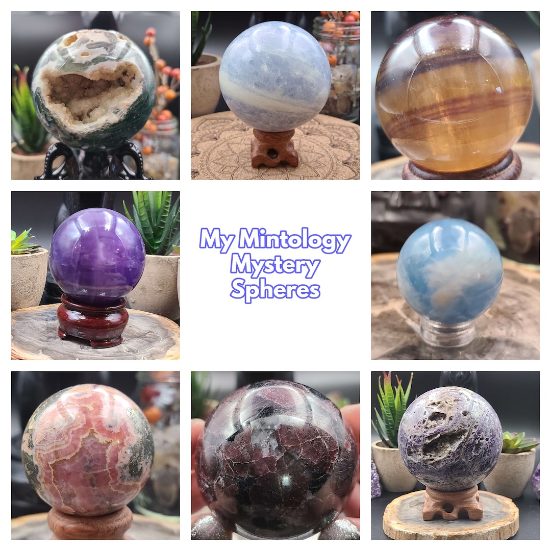 Crystal Spheres Mystery Box - Spheres Only Surprise Box - Crystals and ...
