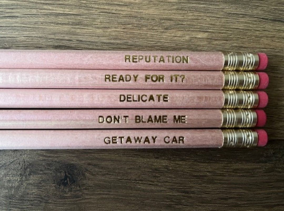 Taylor Swift Pencils Customised Premium Natural Wood Pencils Featuring ...