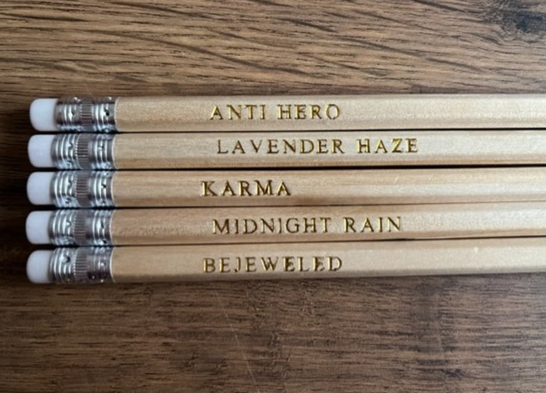Taylor Swift Pencils Customised Pencils Featuring Midnight - Etsy