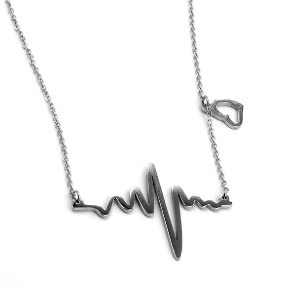 Stainless steel arm chain heart pulse 18.5 cm 3 cm | Etsy