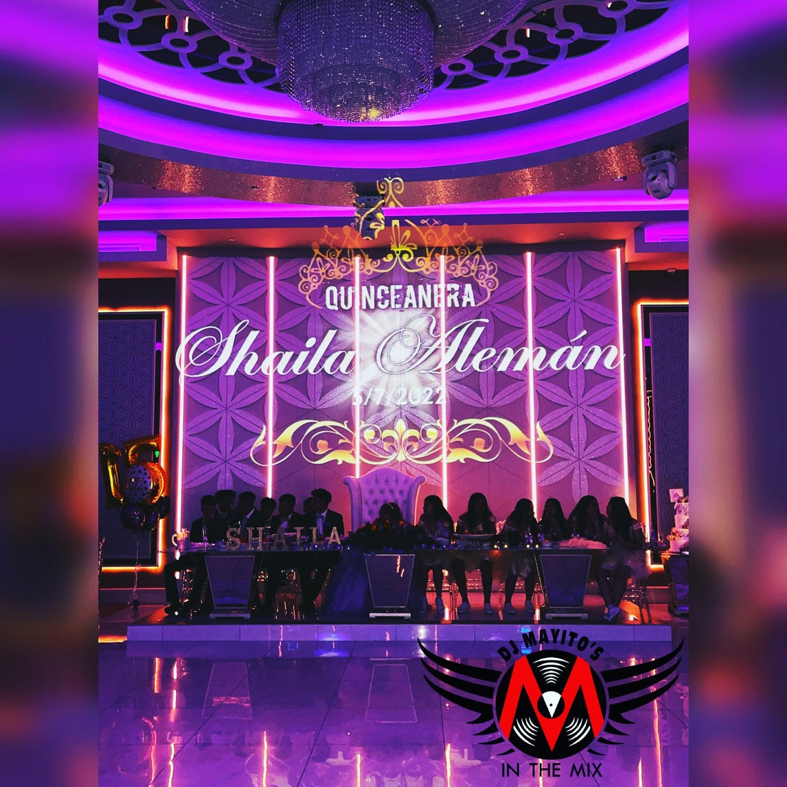 Custom Quinceanera Logo | Quinceanera Monogram | Digital Quince Gobo ...
