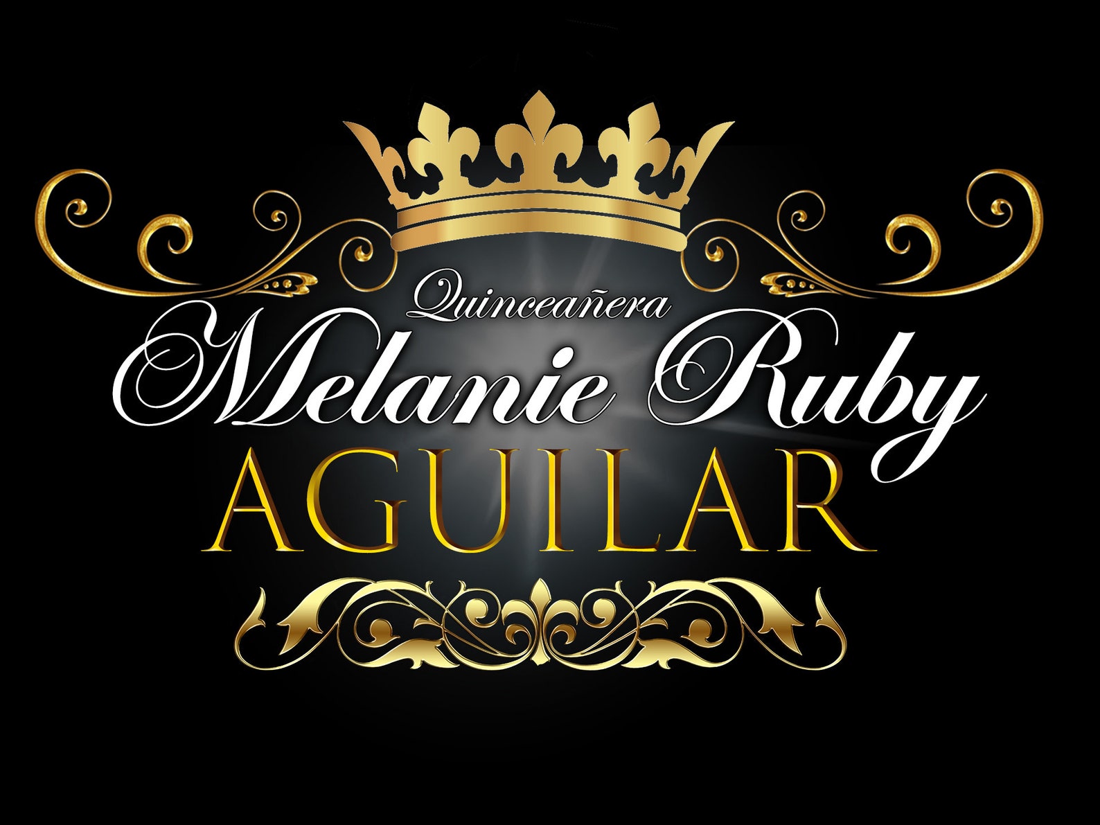 Custom Quinceanera Monogram | Digital Gobo, Transparent Watermark ...