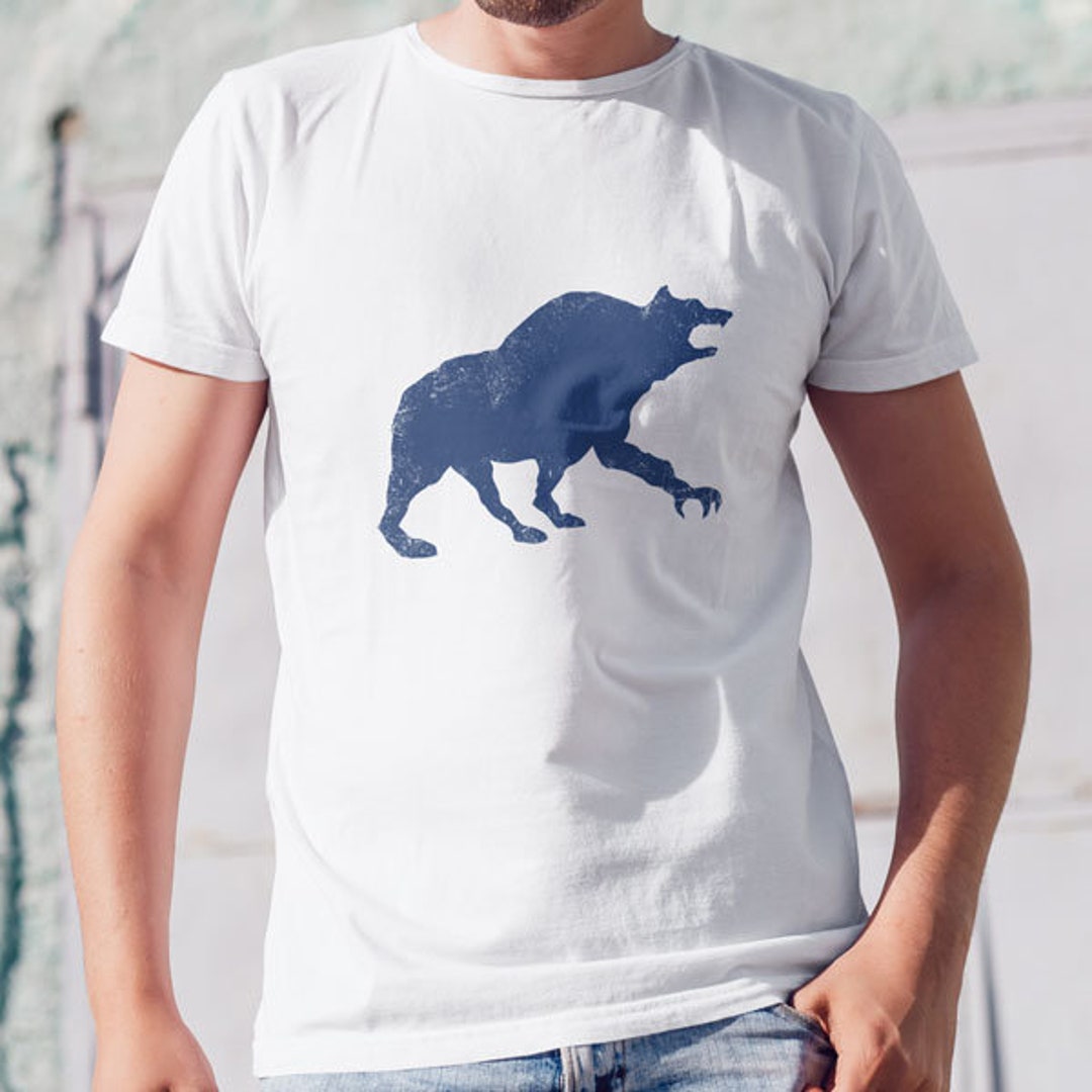 Blue Bear T-shirt (dnd Uthgar Tribe) | Bear Shirt | Bear Silhouette ...