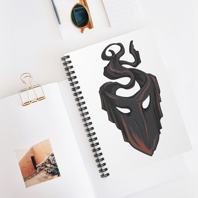 Mask Spiral Notebook (dnd Deity of the Shadows) | Notepad | Journal ...