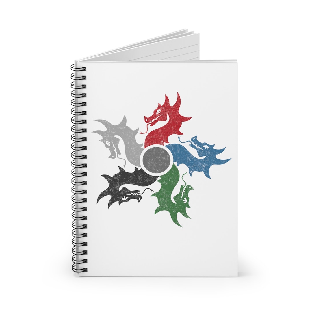 Tiamat Spiral Notebook | Dnd Deity of Dragons | 5-headed Dragon ...