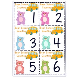 Back to School Math Count Match Activity Printable Preschool Worksheets ...