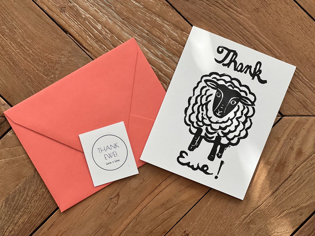 Thank Ewe Card - Etsy