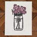 Aster Botanical Linocut Print - Etsy