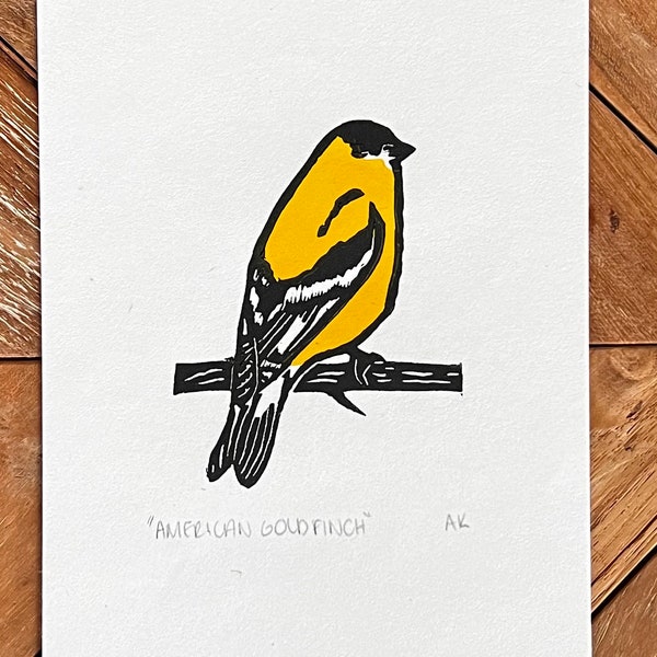Bird Linocut - Etsy
