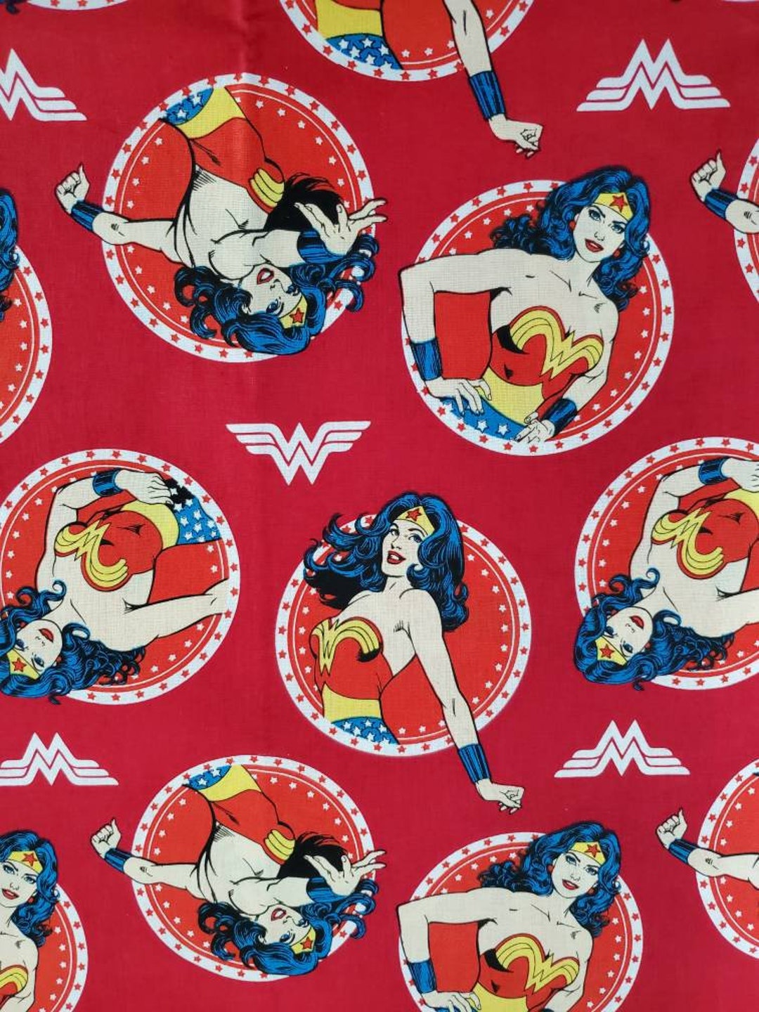 Wonder Woman 100% Cotton Fabric by the Yard or 1/2 Yard, Hero, Girls ...