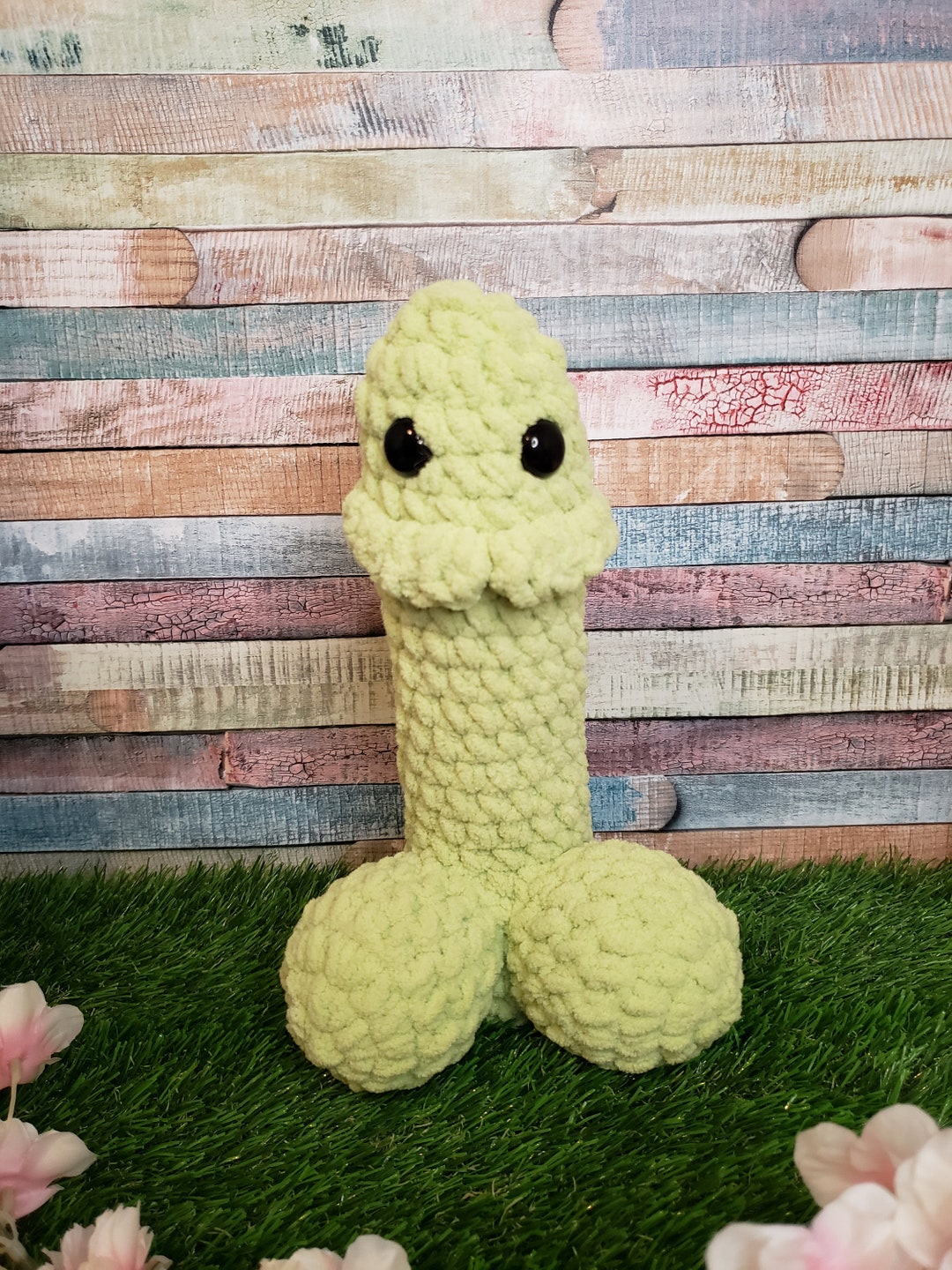 Crochet Penis, 10-11", LIME, TIKTOK @homemadebykellym, Amigurumi, Peen ...