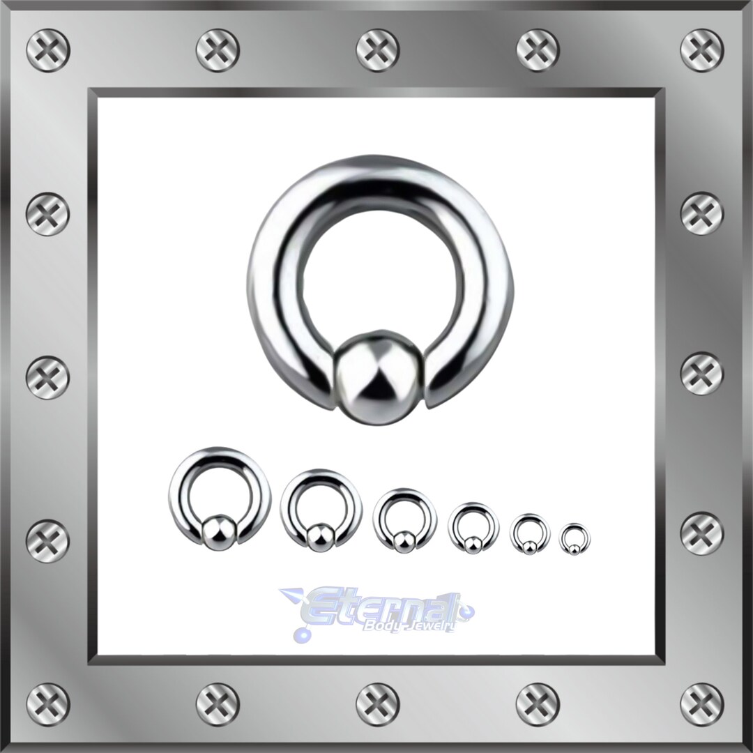 5-10-20pcs 12g-00g Basic Captive Bead Ring Double Spring Loaded Bead ...