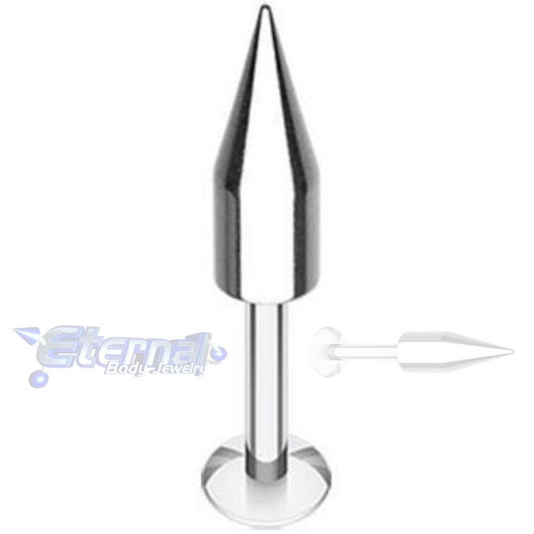 10-20pcs • 16g Labret • Long Cylinder Spike • 316L Surgical Stainless ...