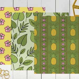 Pineapple Colorful Digital Papers, Fruit Pattern Bundle, Summer ...