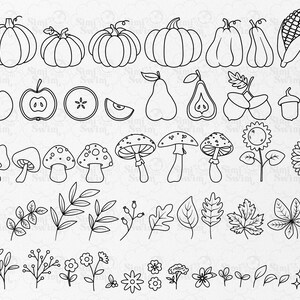 Autumn Harvest Pumpkin Doodle Svg | Fall Svg Clipart | Thanksgiving Svg ...