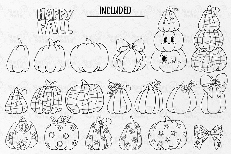 Groovy Retro Pumpkins Svg | Fall Svg Clipart | Thanksgiving Svg ...
