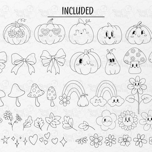Groovy Retro Pumpkins Svg | Fall Svg Clipart | Thanksgiving Svg ...