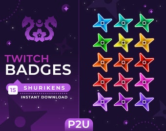 Stars Twitch Badges Sub & Bits / Vtuber Vstreamer / Overlay - Etsy