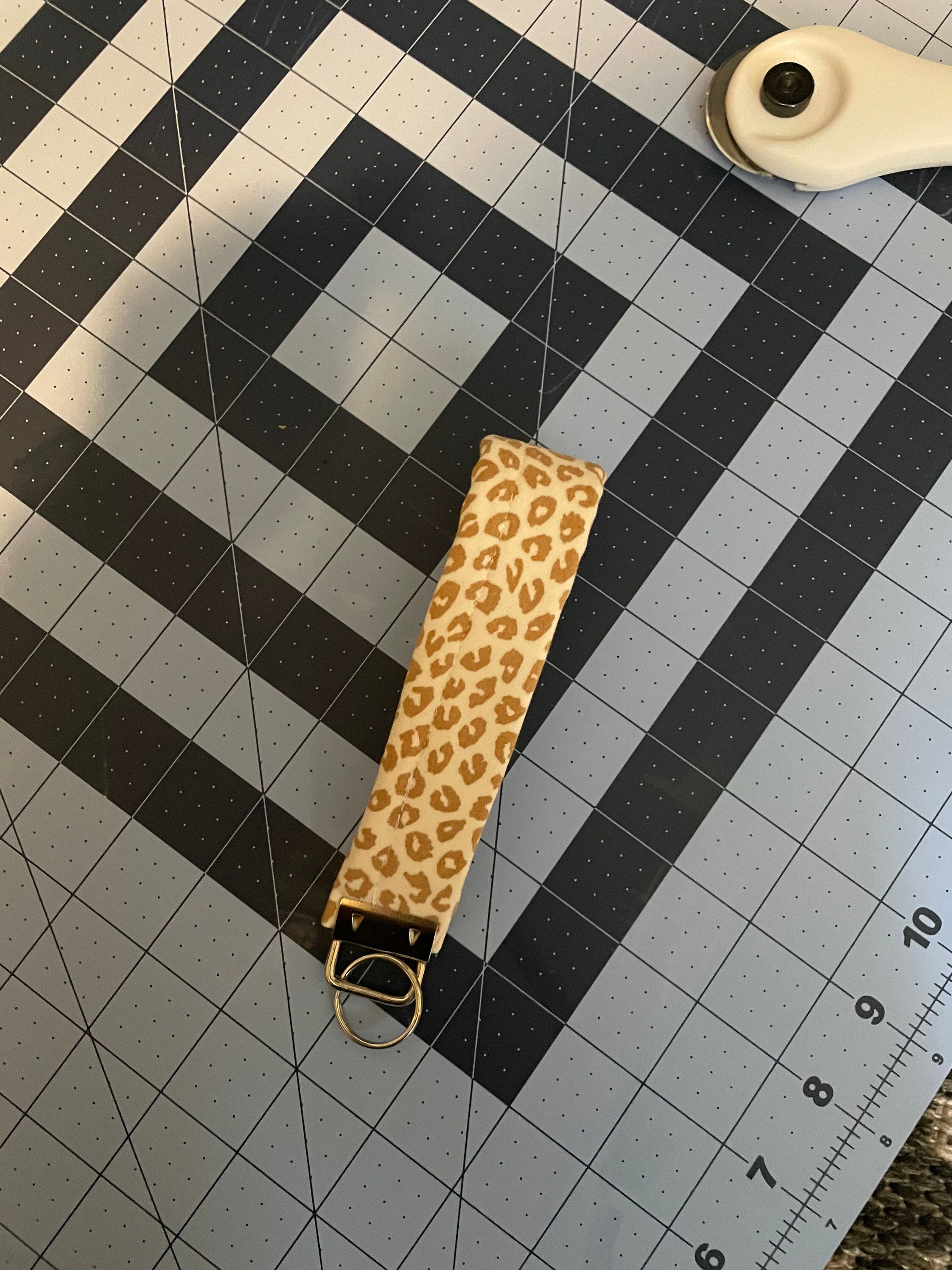 Leopard Print Key Fob | Etsy