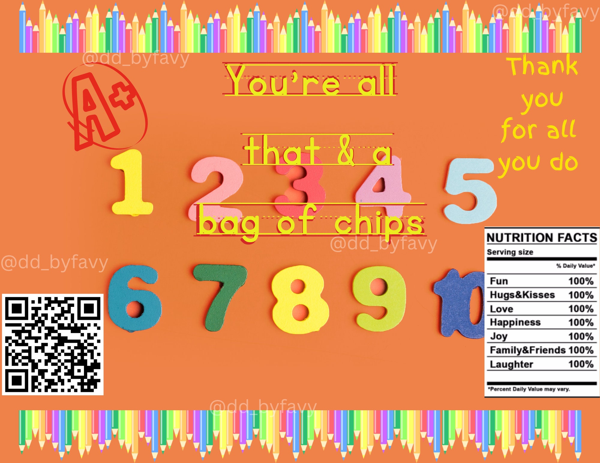 Teacher Appreciation Chip Bag PNG - Etsy