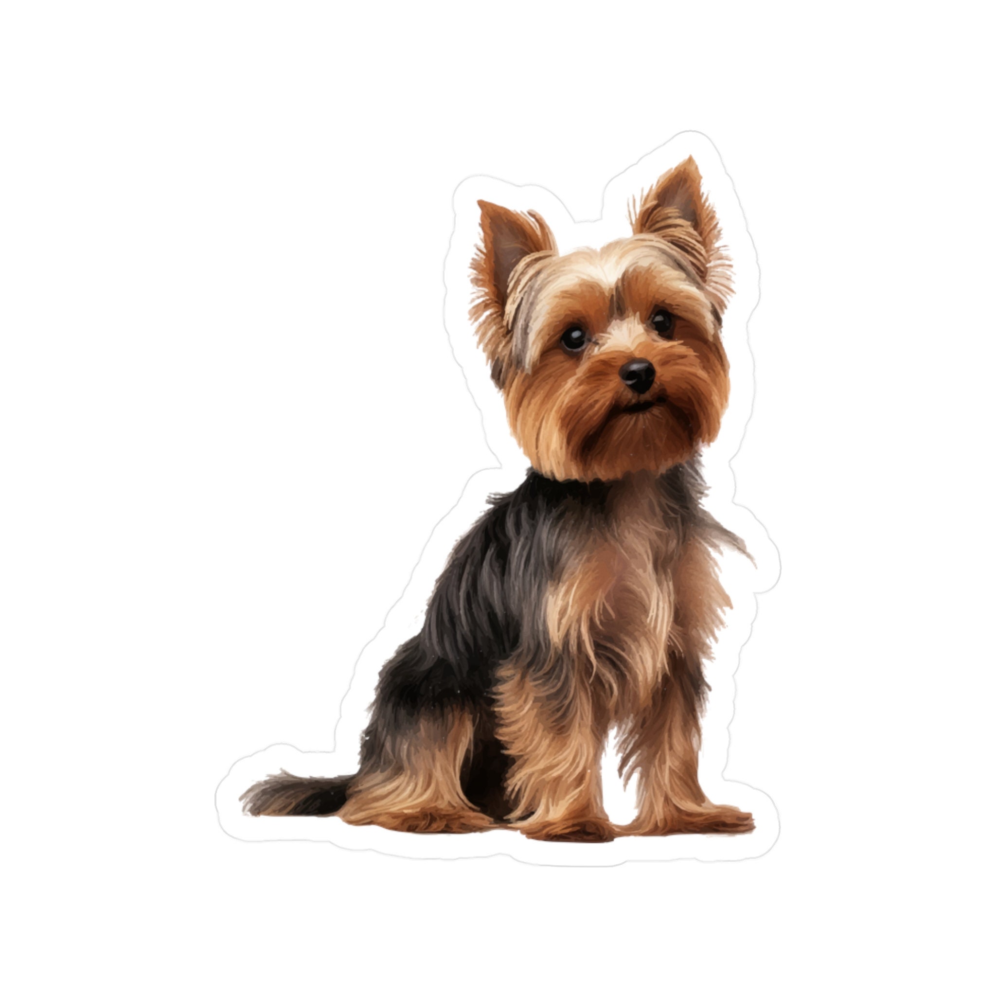 Super Cute Yorkie Dog Vinyl STICKER / Decal color 6 Sizes Yorkshire ...